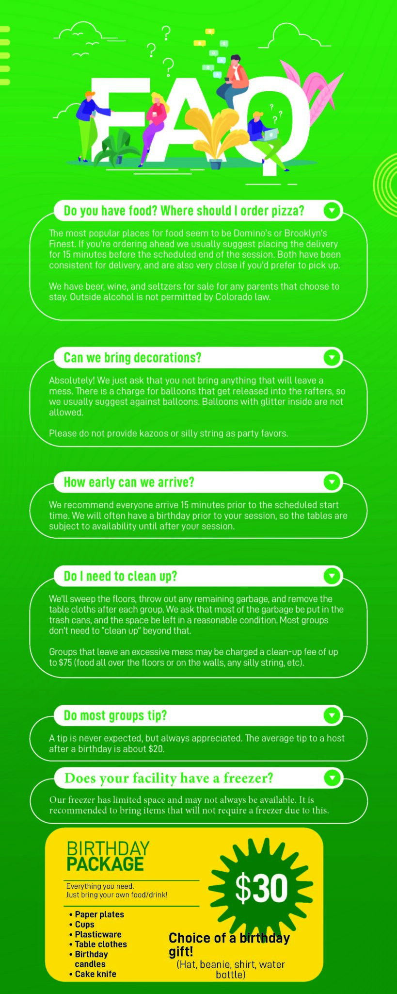 Birthday/Team Parties